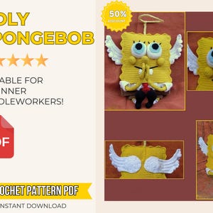 Holy Spongebob Amigurumi Crochet Pattern PDF | Knitting Pattern - Etsy