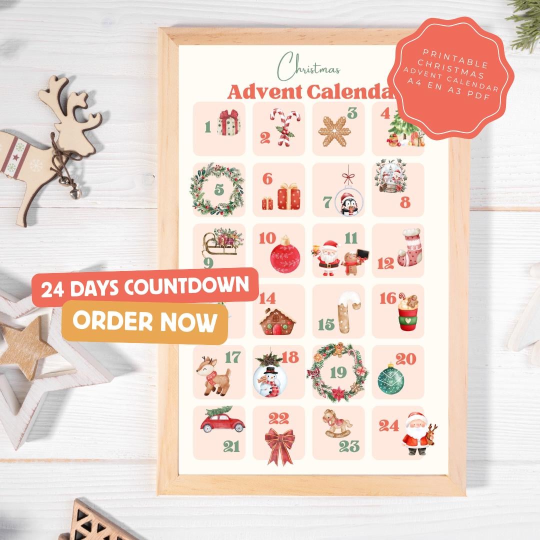 Christmas Advent Calendar 2024 A4 / A3 Counting Down to Magical ...