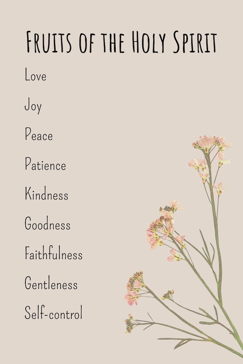 Fruits of the Holy Spirit Poster/wall Decor - Etsy