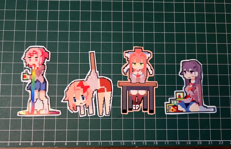Doki Doki Literature Club Stickers! (monika/yuri/natsuki/sayori) - Etsy