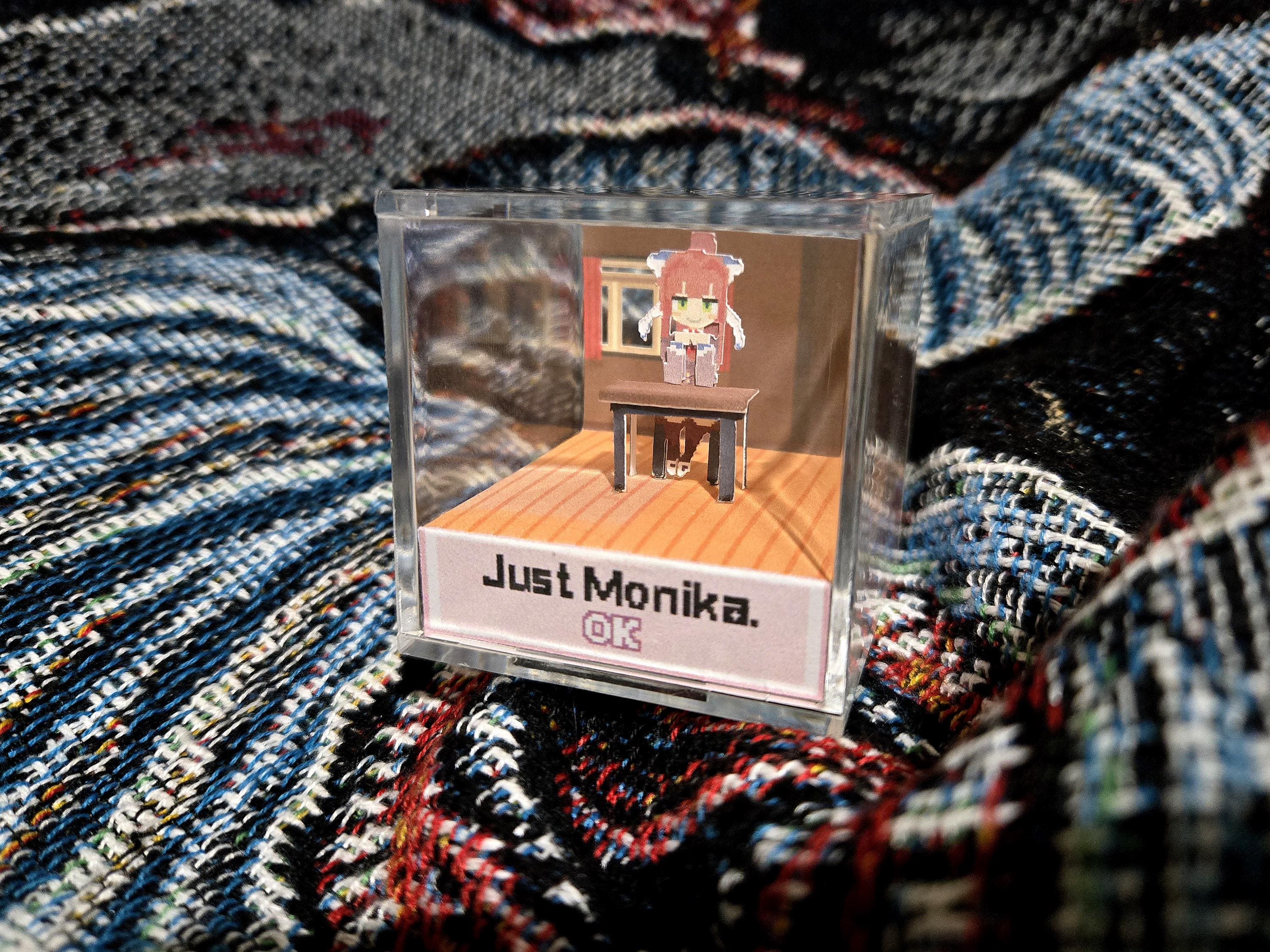 Doki Doki Literature Club Mini 3D Diorama Cube V2 (ddlc/monika/class ...