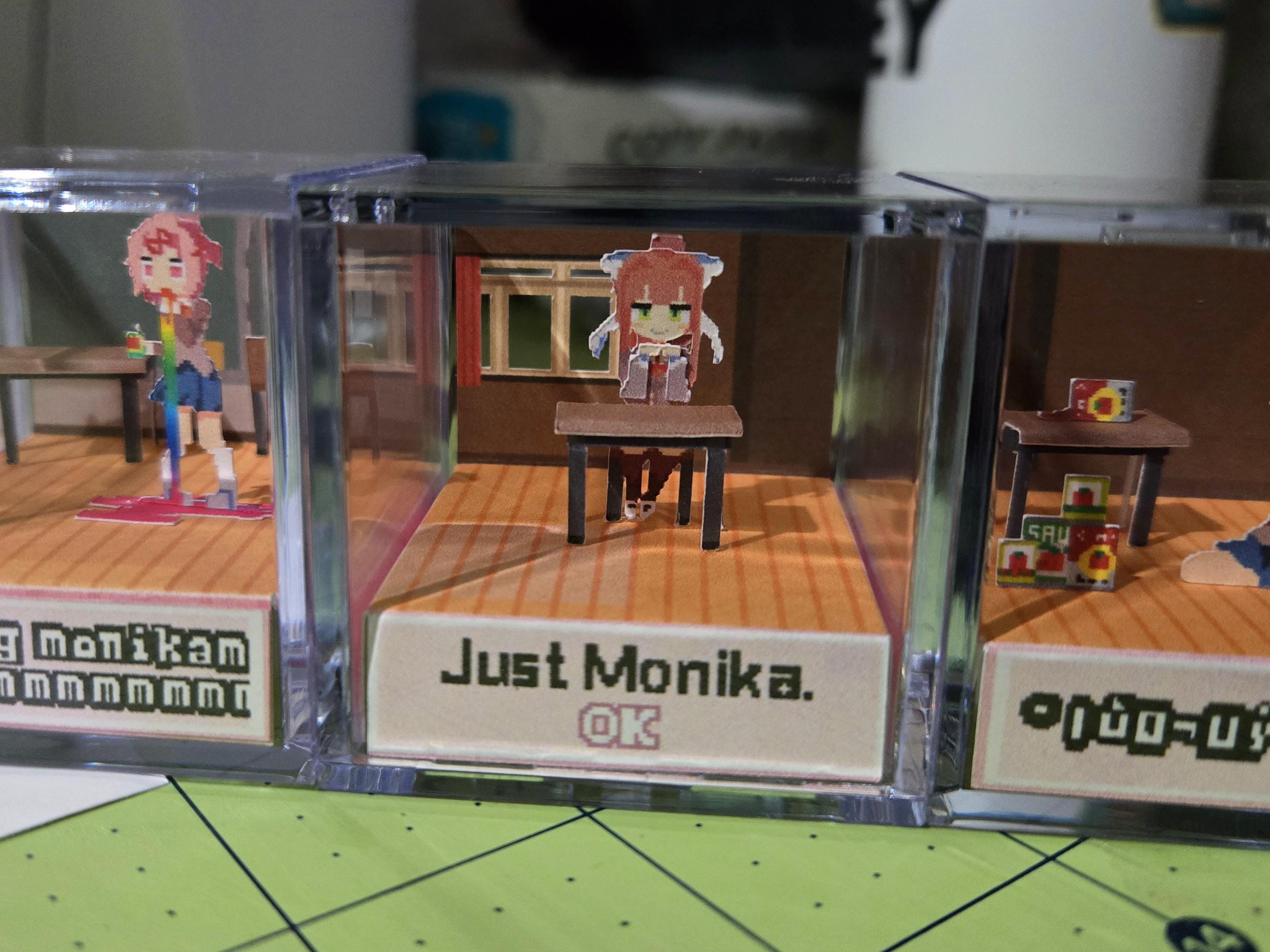 Doki Doki Literature Club Mini 3D Diorama Cube V2 (ddlc/monika/class ...