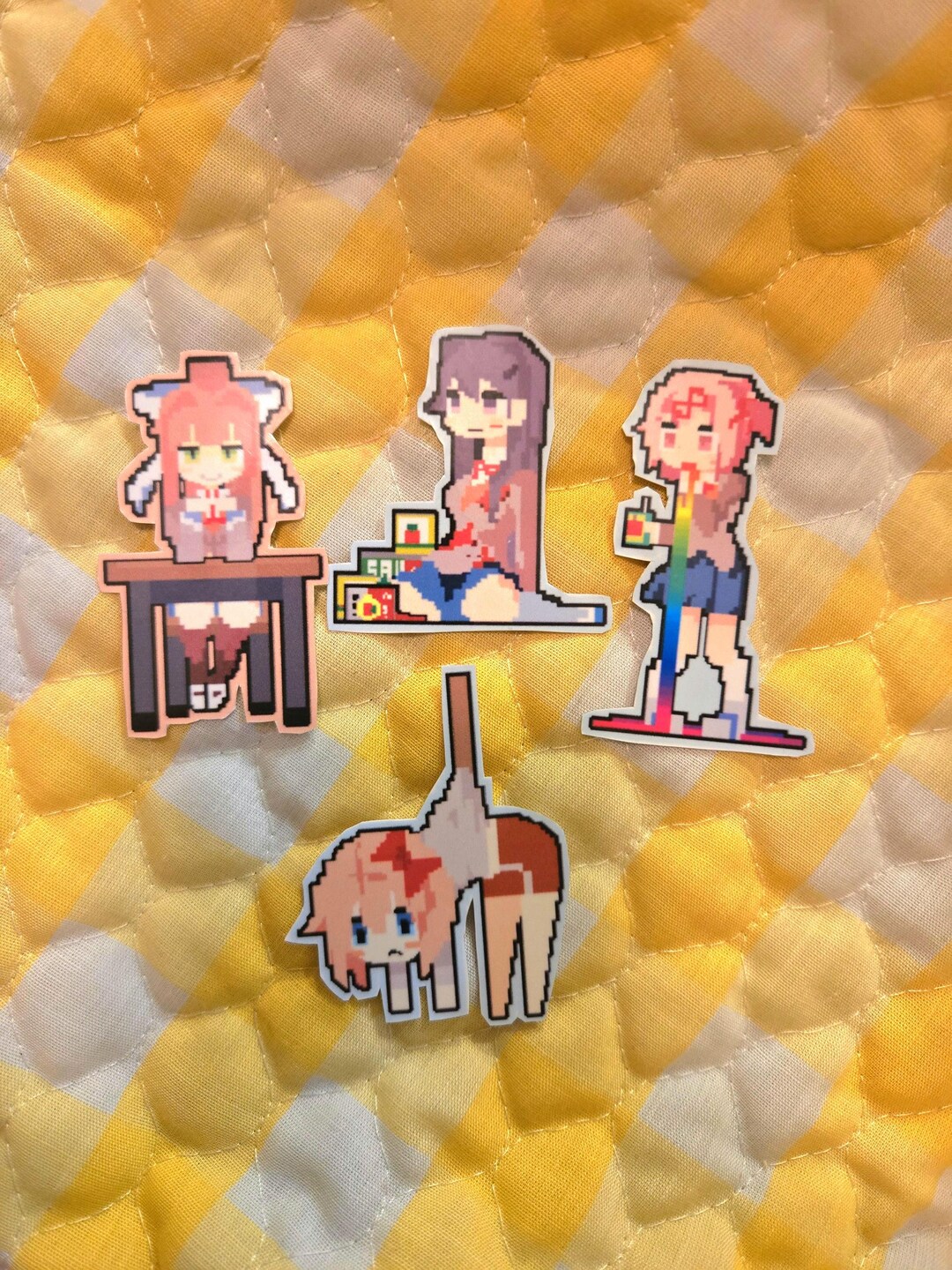 Doki Doki Literature Club Stickers! (monika/yuri/natsuki/sayori) - Etsy