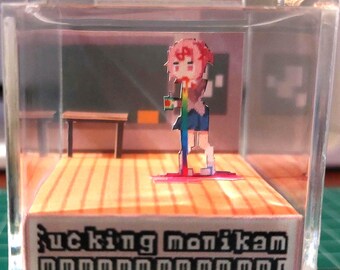 Doki Doki Literature Club Mini 3D Diorama Cube (ddlc/sayori/bedroom) - Etsy