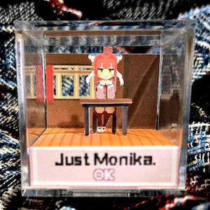 Doki Doki Literature Club Mini 3D Diorama Cube V2 (ddlc/monika/class ...
