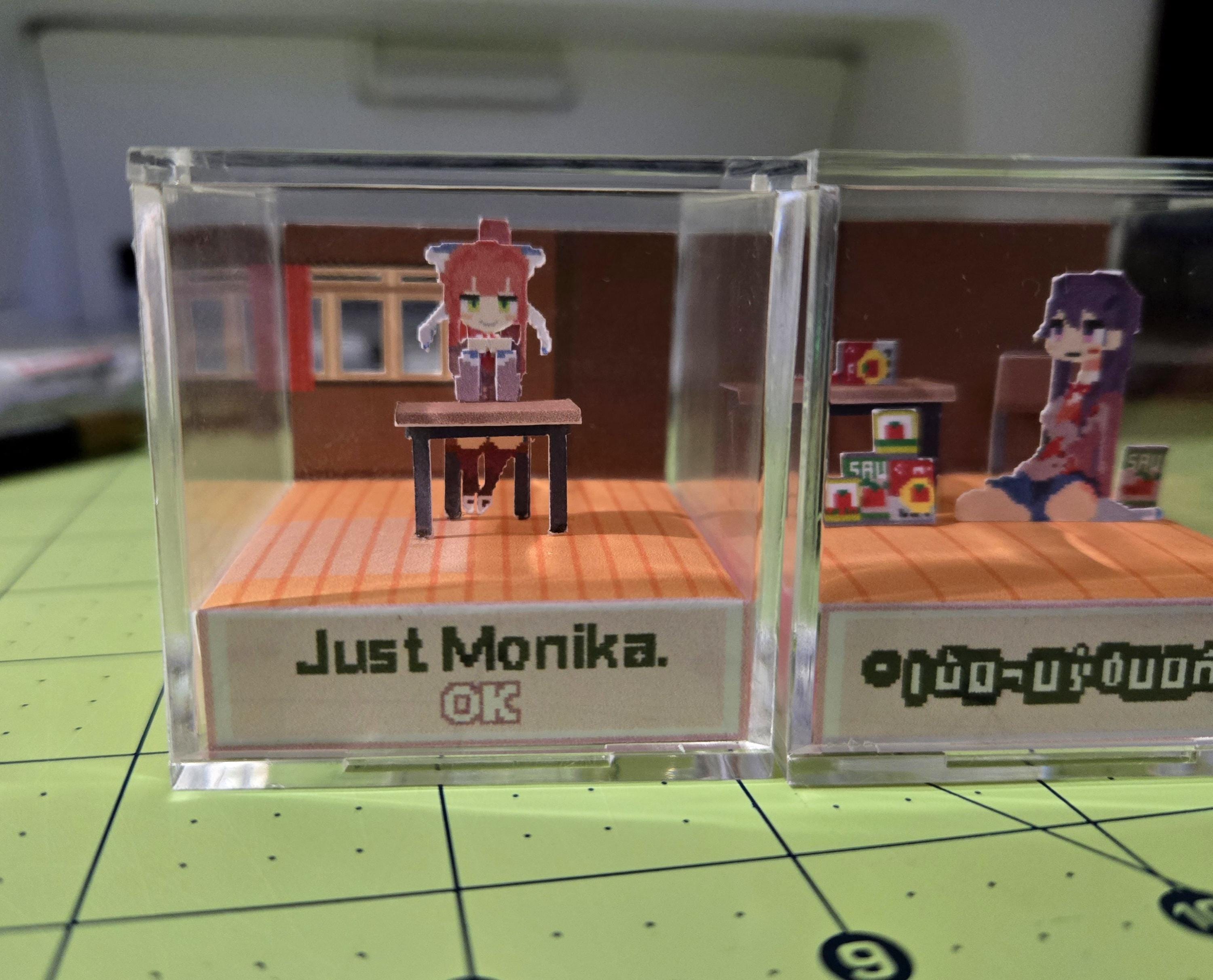 Doki Doki Literature Club Mini 3D Diorama Cube V2 (ddlc/monika/class ...