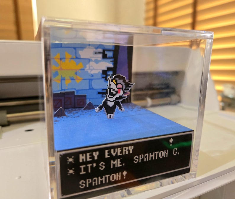 Deltarune 3D Diorama Cube (spamton/neo/shop) - Etsy