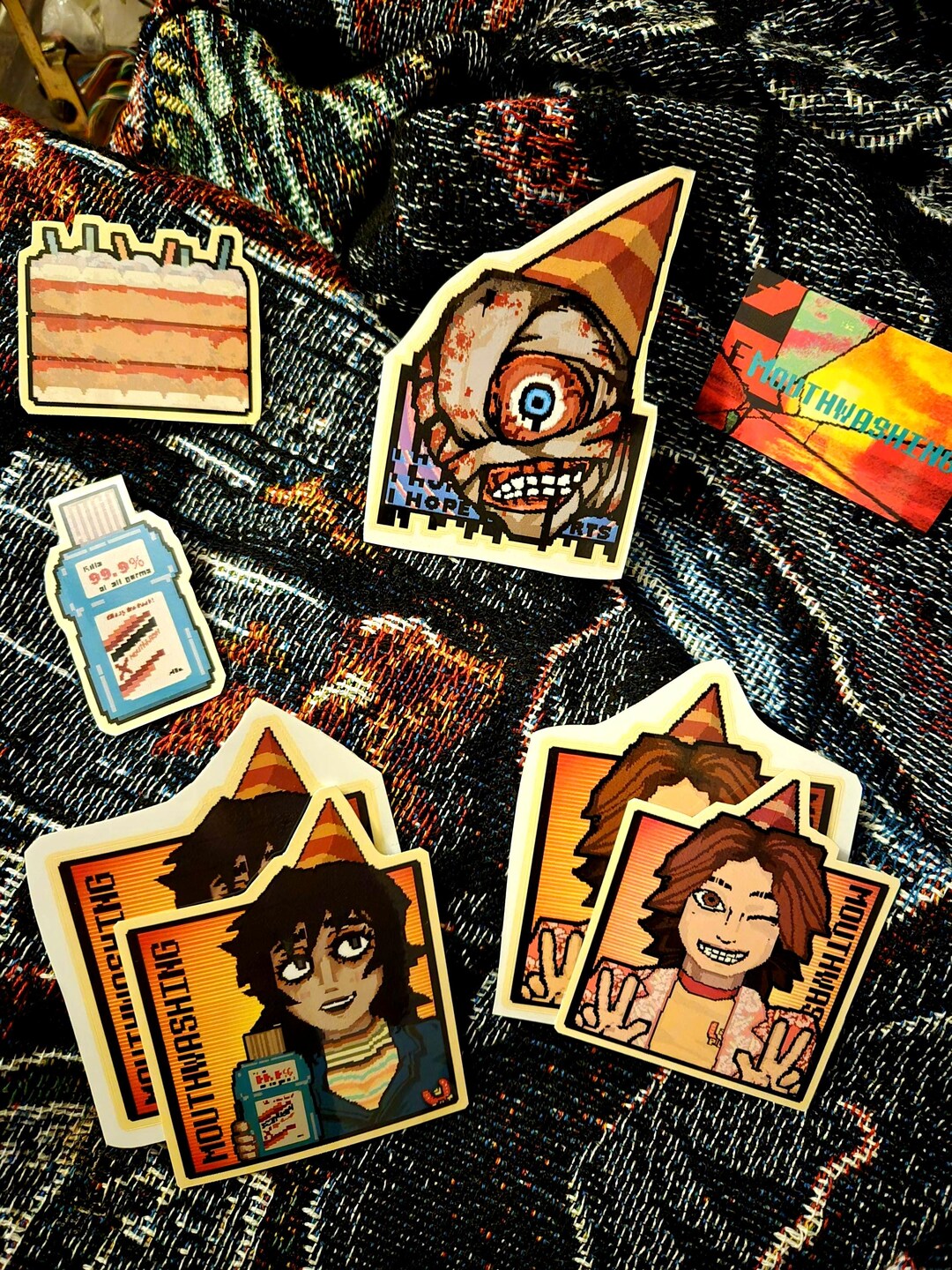 MOUTHWASHING Stickers! (curly/anya/etc) - Etsy