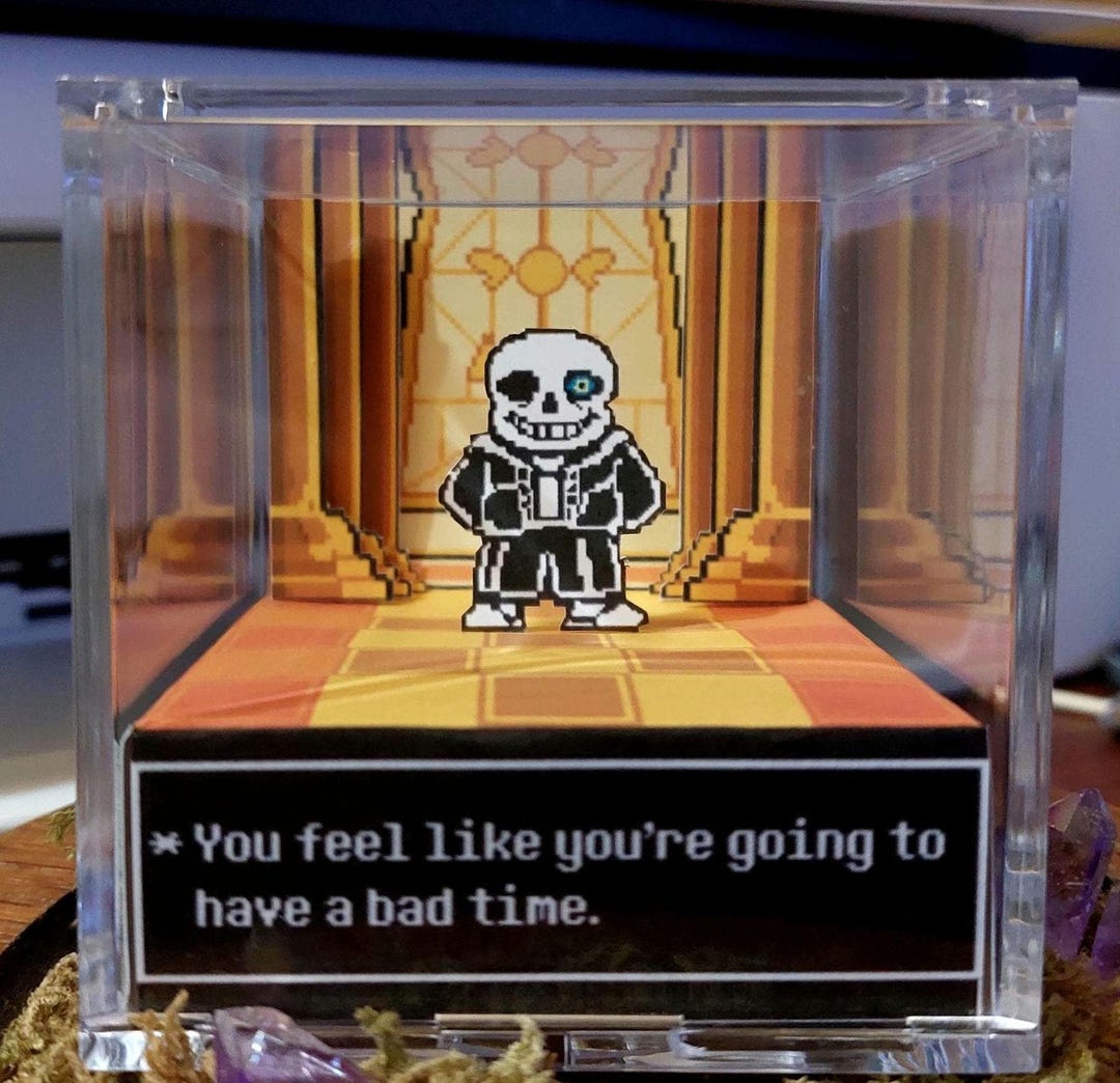 Undertale 3D Diorama Cube (sans/frisk/genocide Route/last Corridor ...