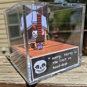 Undertale 3D Diorama Cube (sans/frisk/hotland/hot Dog/head Dog) - Etsy