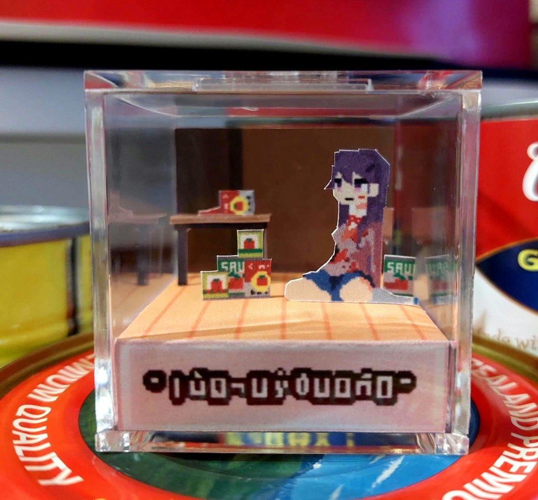 Doki Doki Literature Club Mini 3D Diorama Cube (ddlc/yuri/classroom) - Etsy