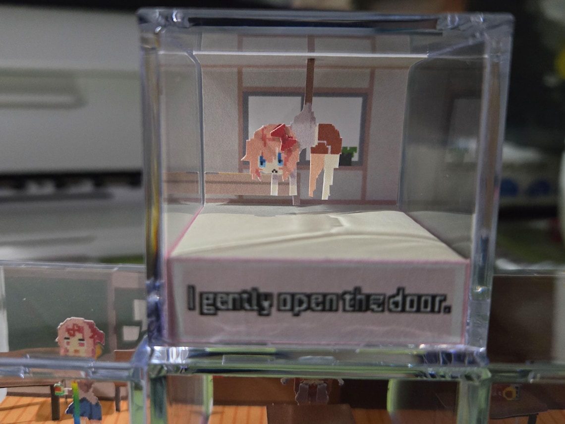 Doki Doki Literature Club Mini 3D Diorama Cube (ddlc/sayori/bedroom) - Etsy
