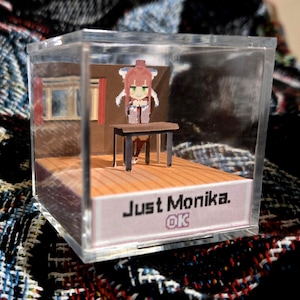 Doki Doki Literature Club Mini 3D Diorama Cube V2 (ddlc/monika/class ...