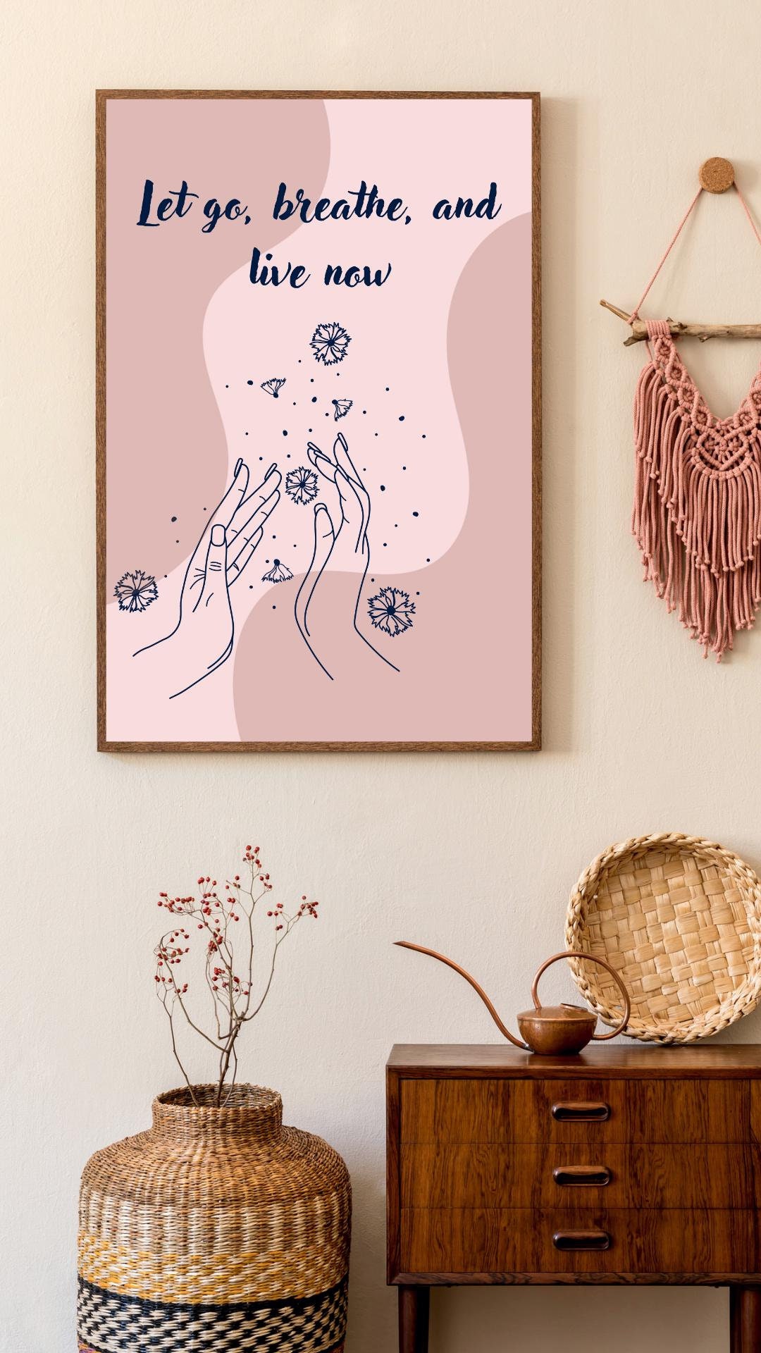 Boho Chic Positive Affirmation Empowering Women Wall Art Decor, Words ...