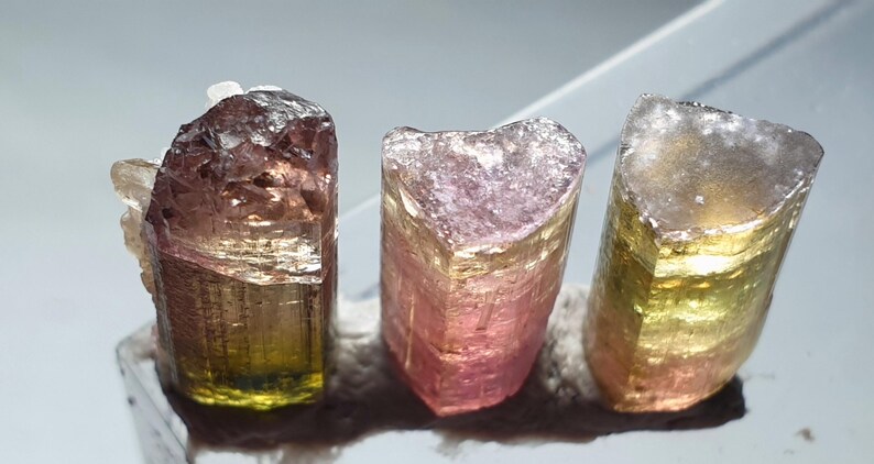 Naturel Multicolor and Bicolor Terminated Tourmaline Crystal From Afg ...