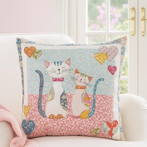 PDF Kitty Cats Cushion Cover Patchwork and Applique Sewing Pattern - Etsy
