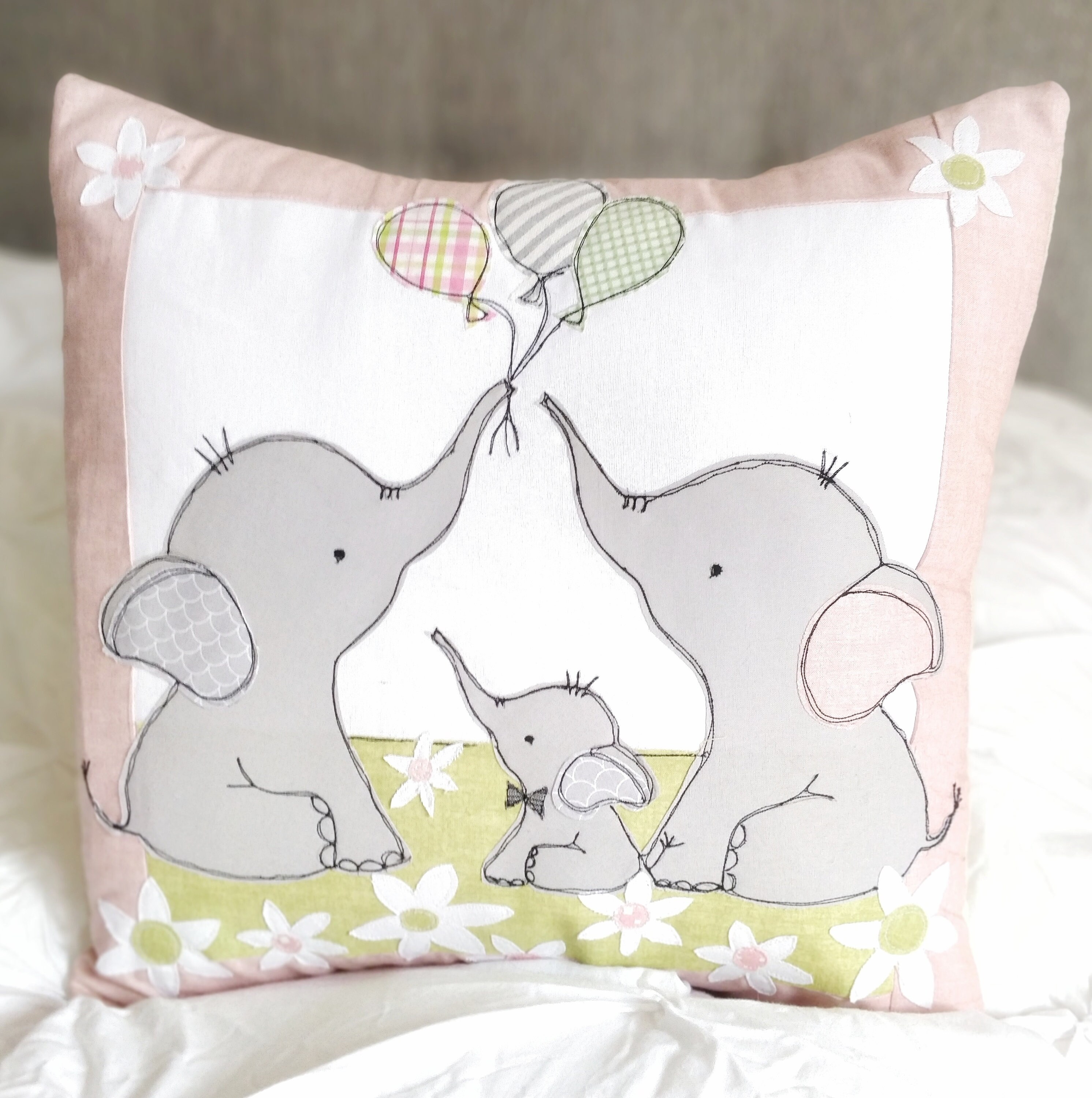 Digital Sewing Pattern PDF Elephants Cushion Coverapplique - Etsy Australia
