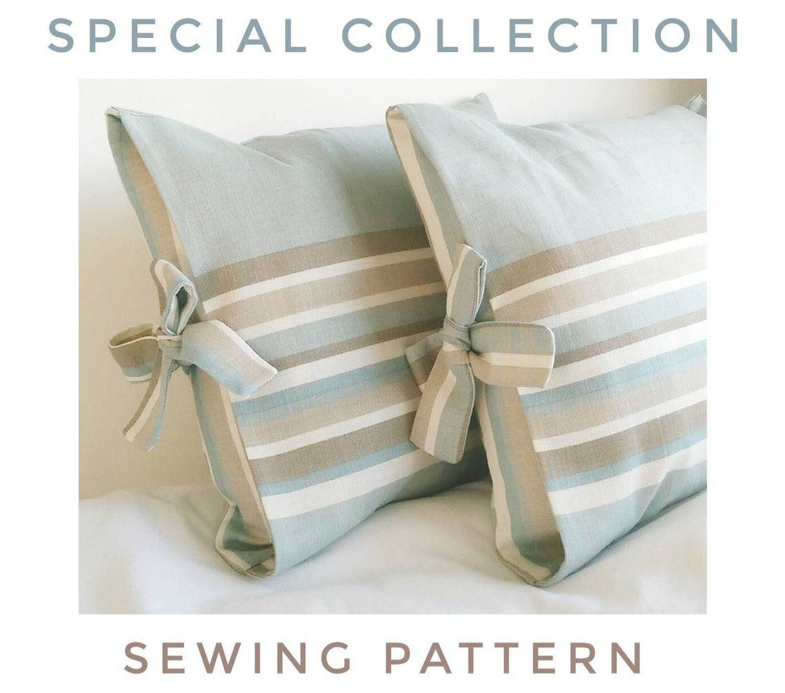 Printed Sewing Pattern Tied Cushion Cover Instructions - Etsy UK