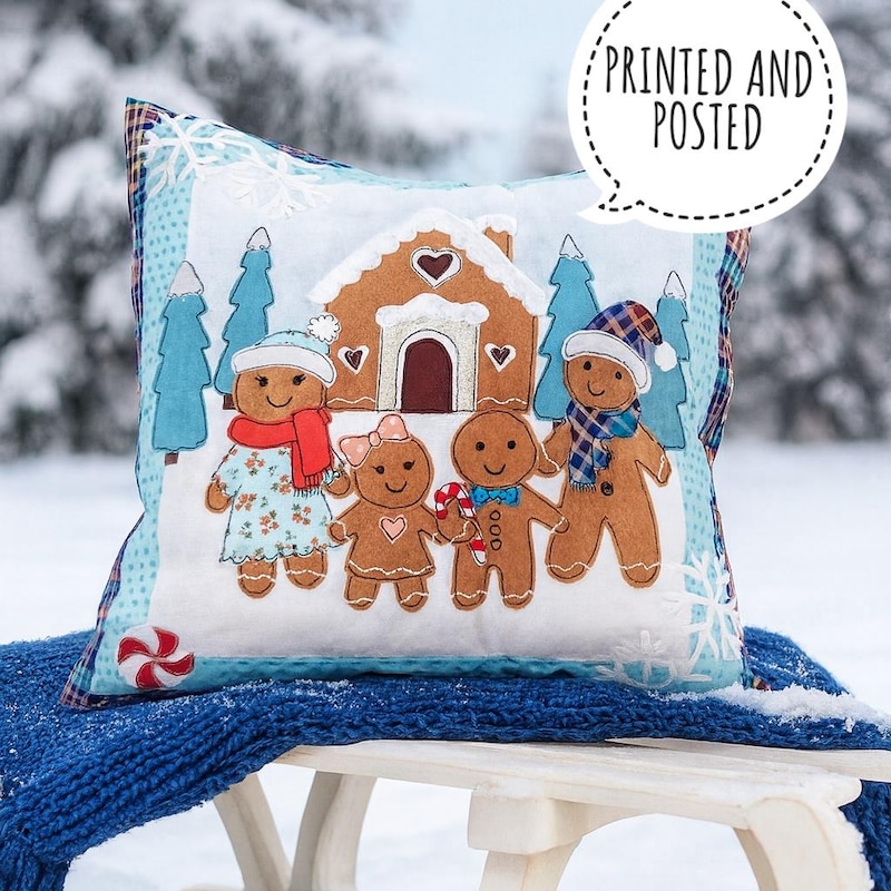 Gingerbread House Cushion - Etsy UK