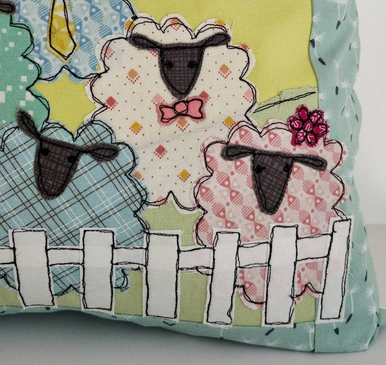Digital Sewing Pattern PDF Counting Sheep Applique Cushion | Etsy Canada