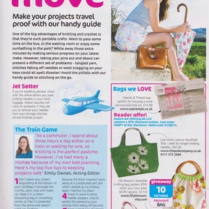 Hilda Reversible Craft Knitting Bag Sewing Pattern - Etsy