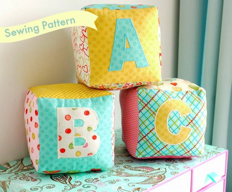 Digital Sewing Pattern PDF Baby Blocks plushie soft toy | Etsy