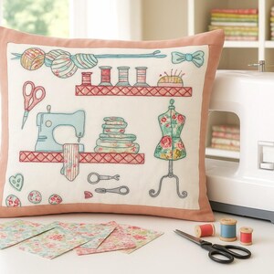 Printed Sewing Pattern the Sewing Room Applique Cushion Cover Sew Make ...