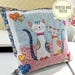 Kitty Cats Cushion Cover Patchwork and Applique Printed Sewing Pattern ...