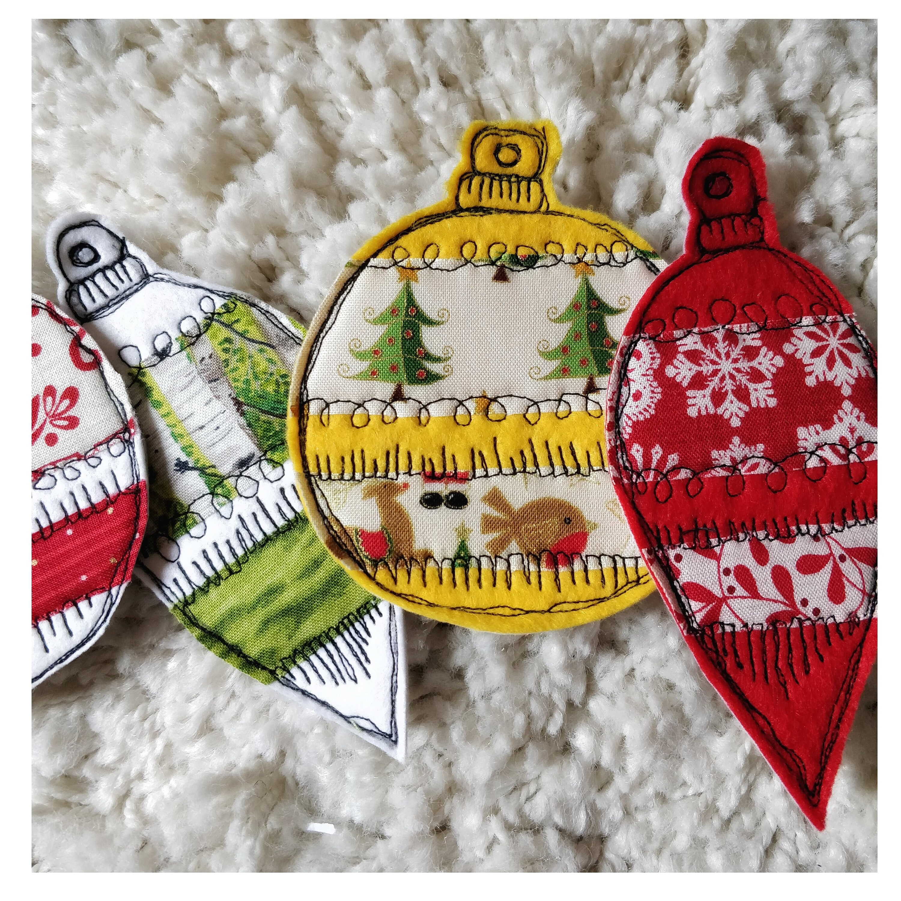 PDF Sewing Pattern Christmas Felt Bauble Bunting Instructions - Etsy