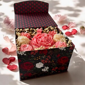 Valentines Day Flower Candle Box Home Decor Luxury Soy Candle ...