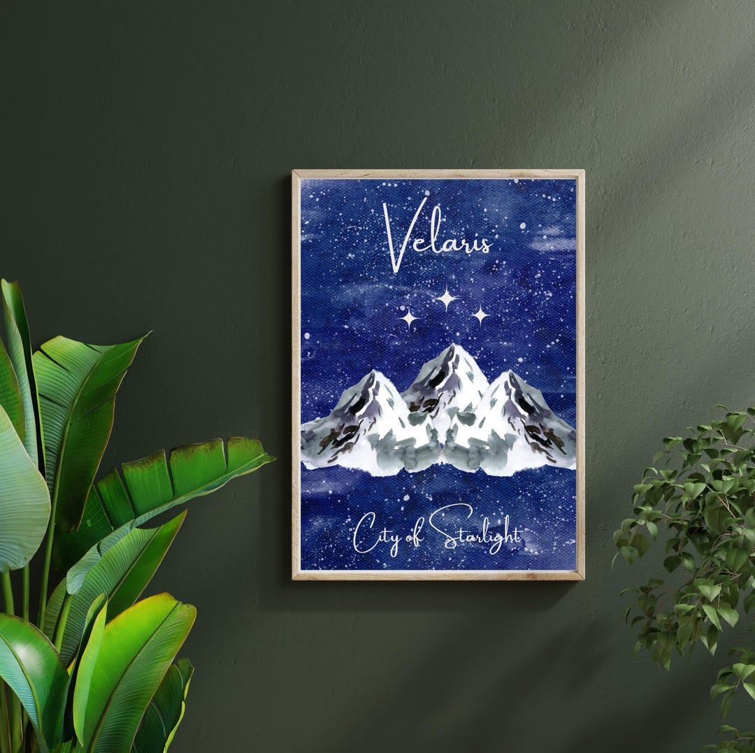 City of Starlight, Velaris, Fantasy Poster, ACOTAR Themed 18x24 in ...
