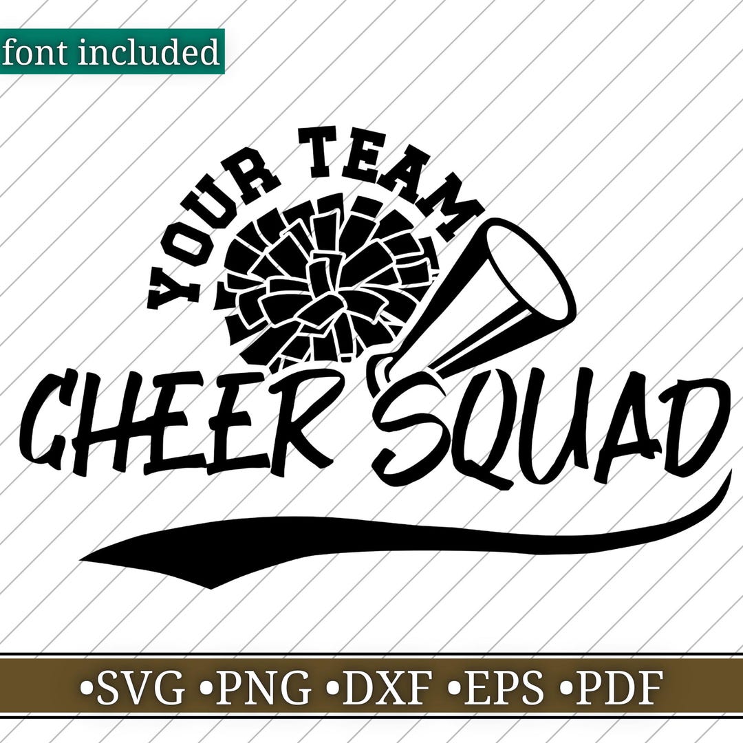 Cheer Squad Svg,png,dxf,eps,pdf, Cheerleader, Cheerleading, Pom Pom ...