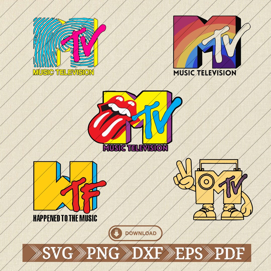 MTV Svg Bundle, Music Television Png, 80's, 90's, Music Lover, Svg,png ...