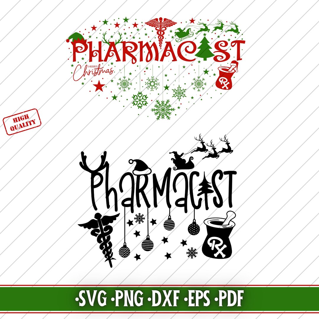 Pharmacist Christmas Svg, Pharmacy Tech Png, Merry RX Mas Pharmacy Svg ...