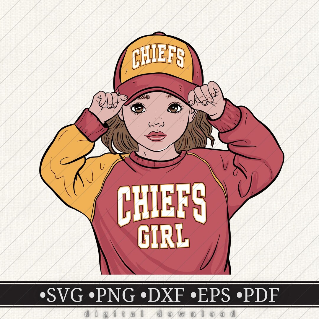 Chiefs Girl Svg Png - Chiefs Football Girl Digital Download - Game Day ...