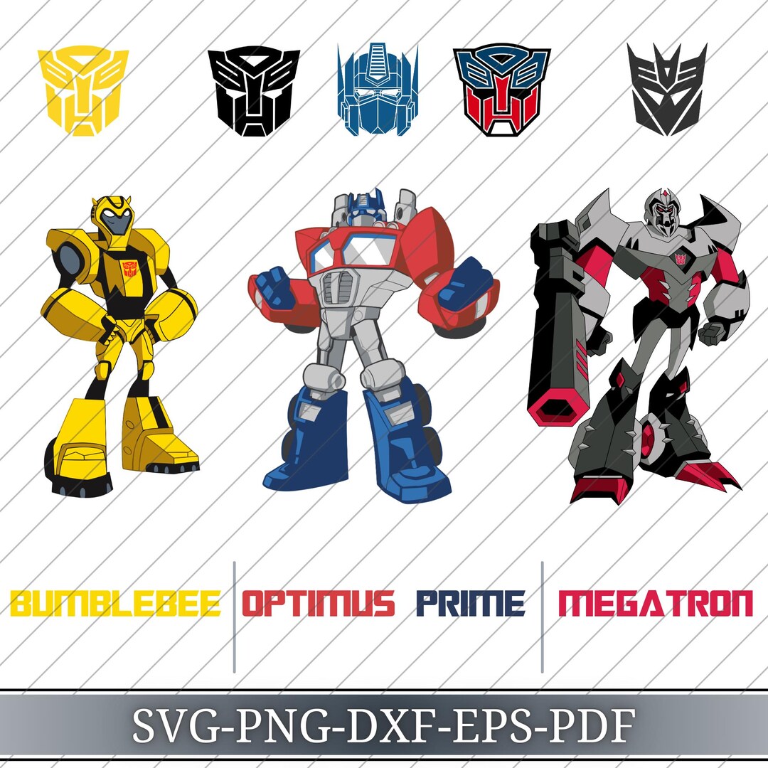 Transformers Svg Bundle, Optimus Prime, Bumblebee, Megatron, Autobots ...