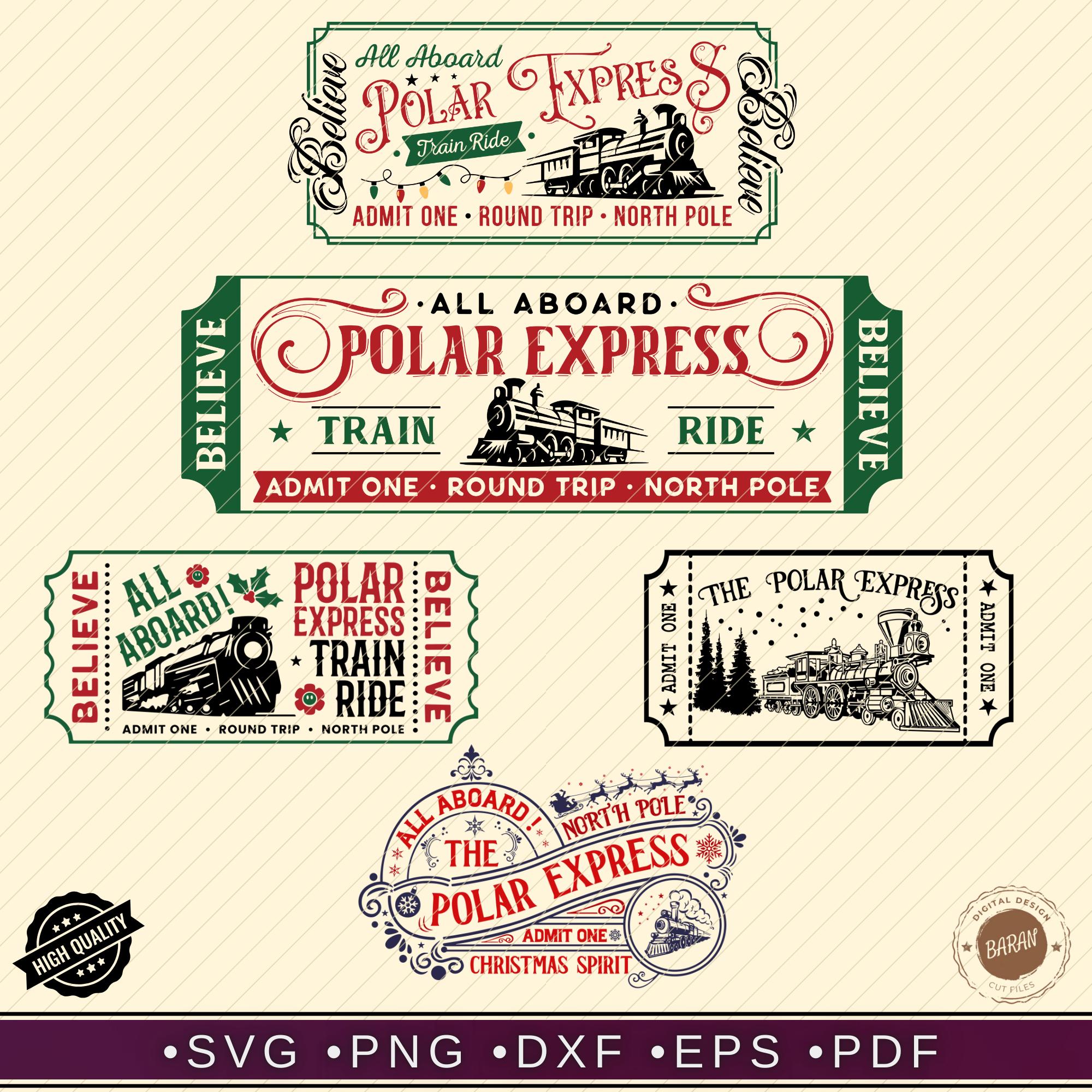 Kleurplaat Polar Express Ticket Trein Verjaardagsuitnodigingen