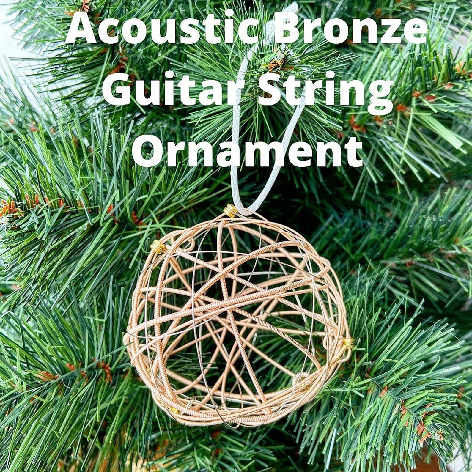 Recycled Guitar String Ornament Made From Recycled/upcycled Guitar ...