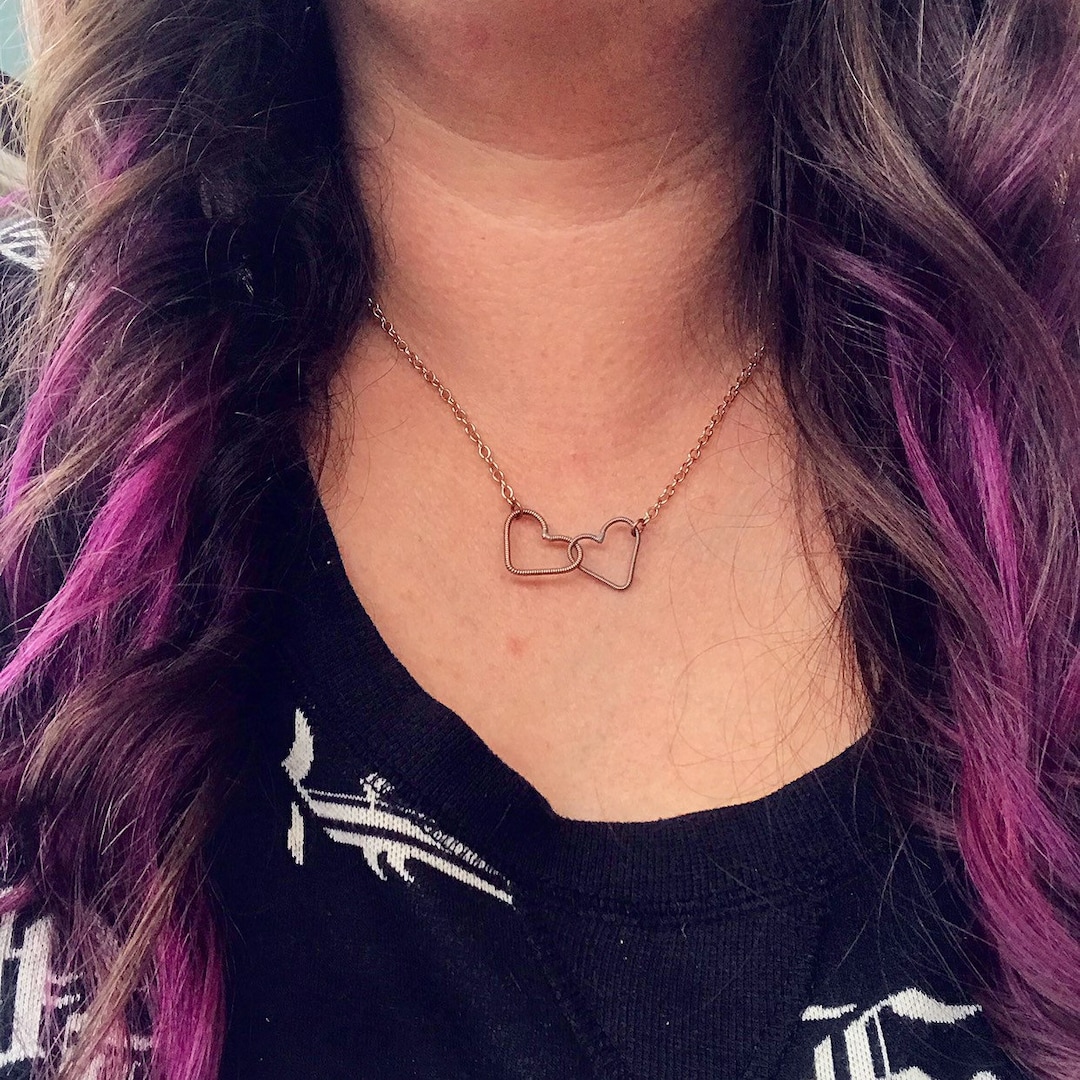 HEARTSTRINGS Recycled Guitar String Necklace Acoustic and Electric ...