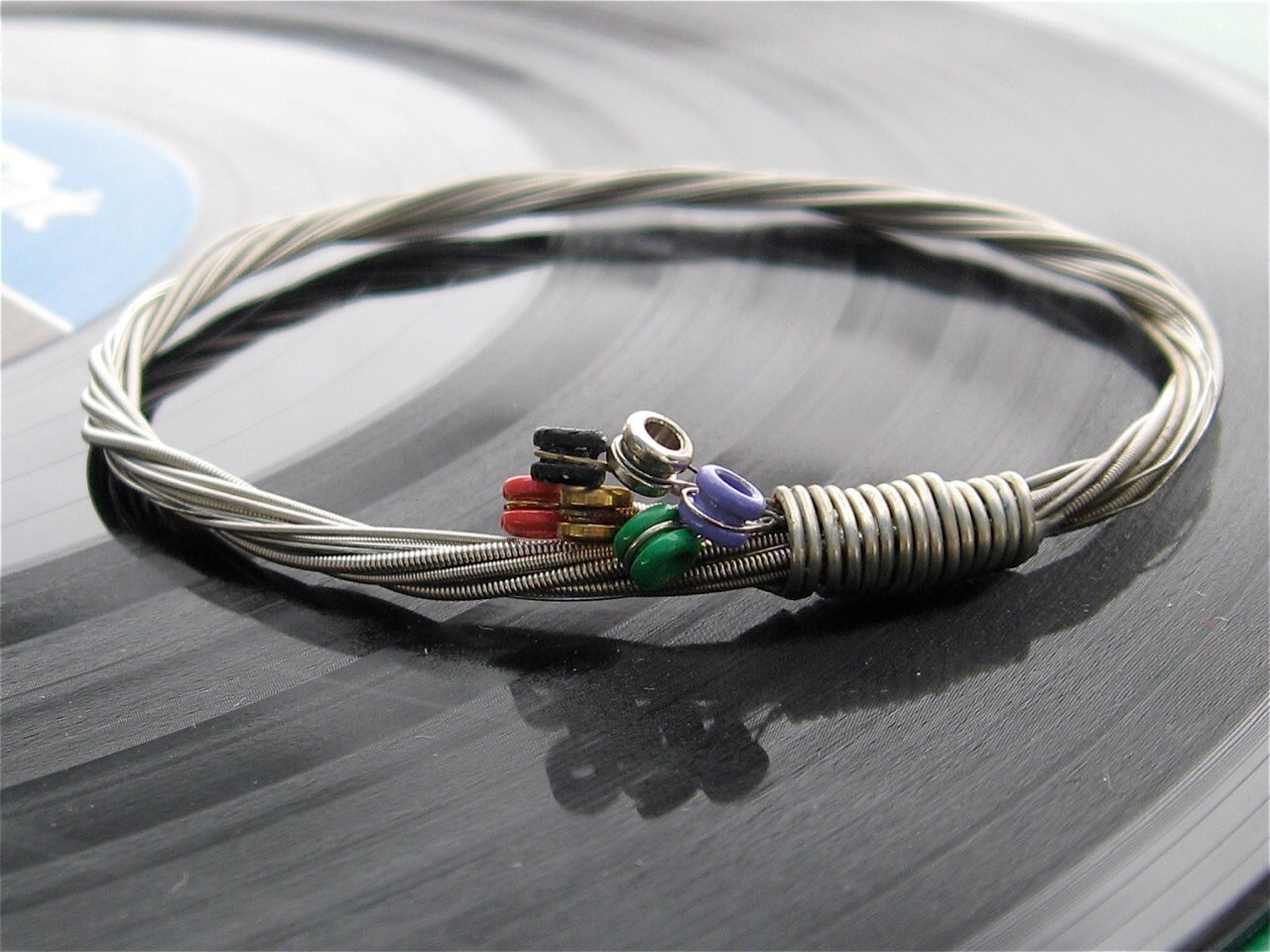 Recycled Electric Guitar String Bracelet Silver Colored With - Etsy