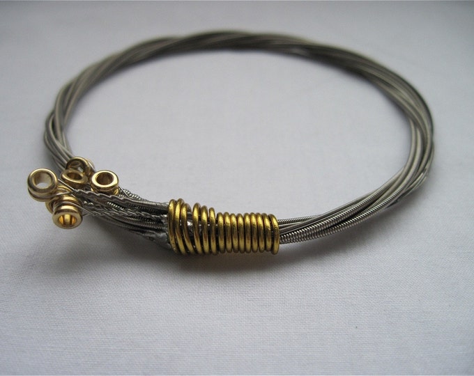 Recycled Electric Guitar String Bracelet Silver Colored With - Etsy
