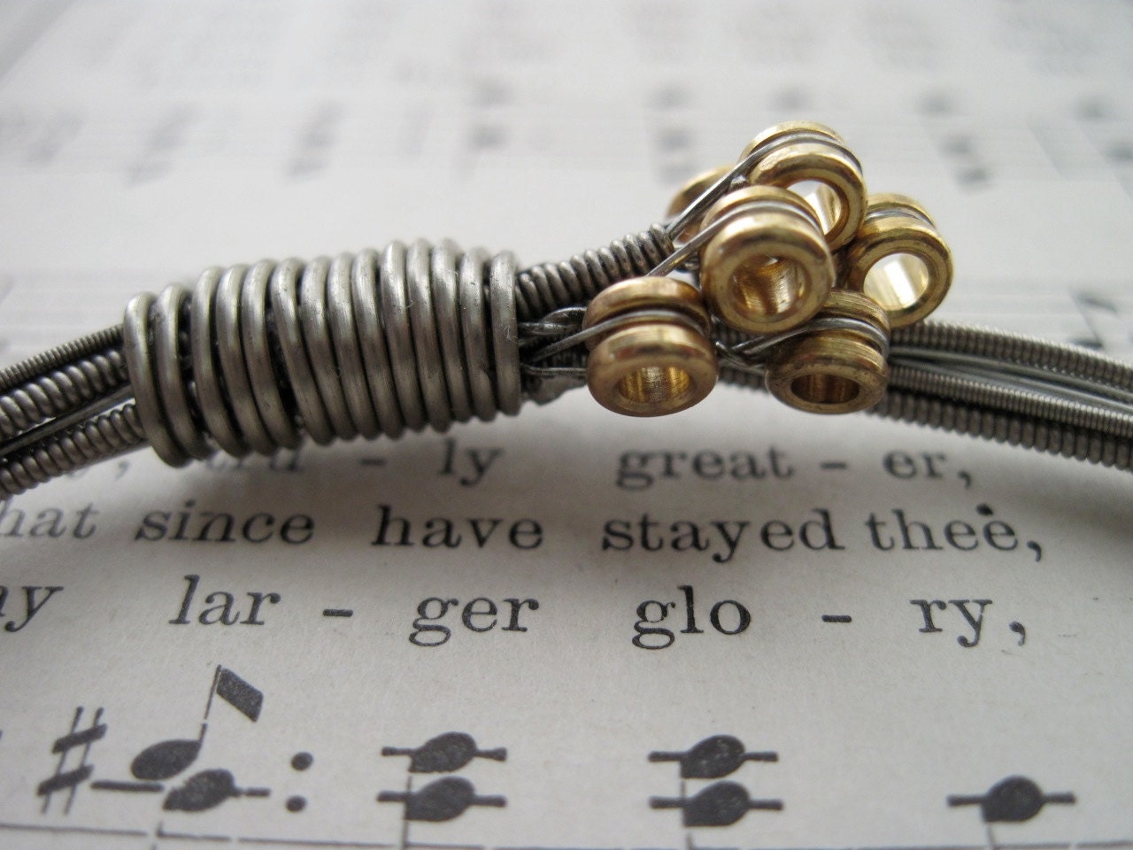 Recycled Electric Guitar String Bracelet Silver Colored With - Etsy