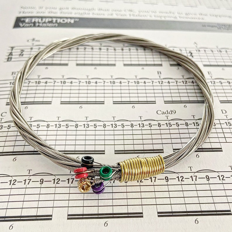 Electric Guitar String Bracelet Unisex Mens Made From Locally | Etsy