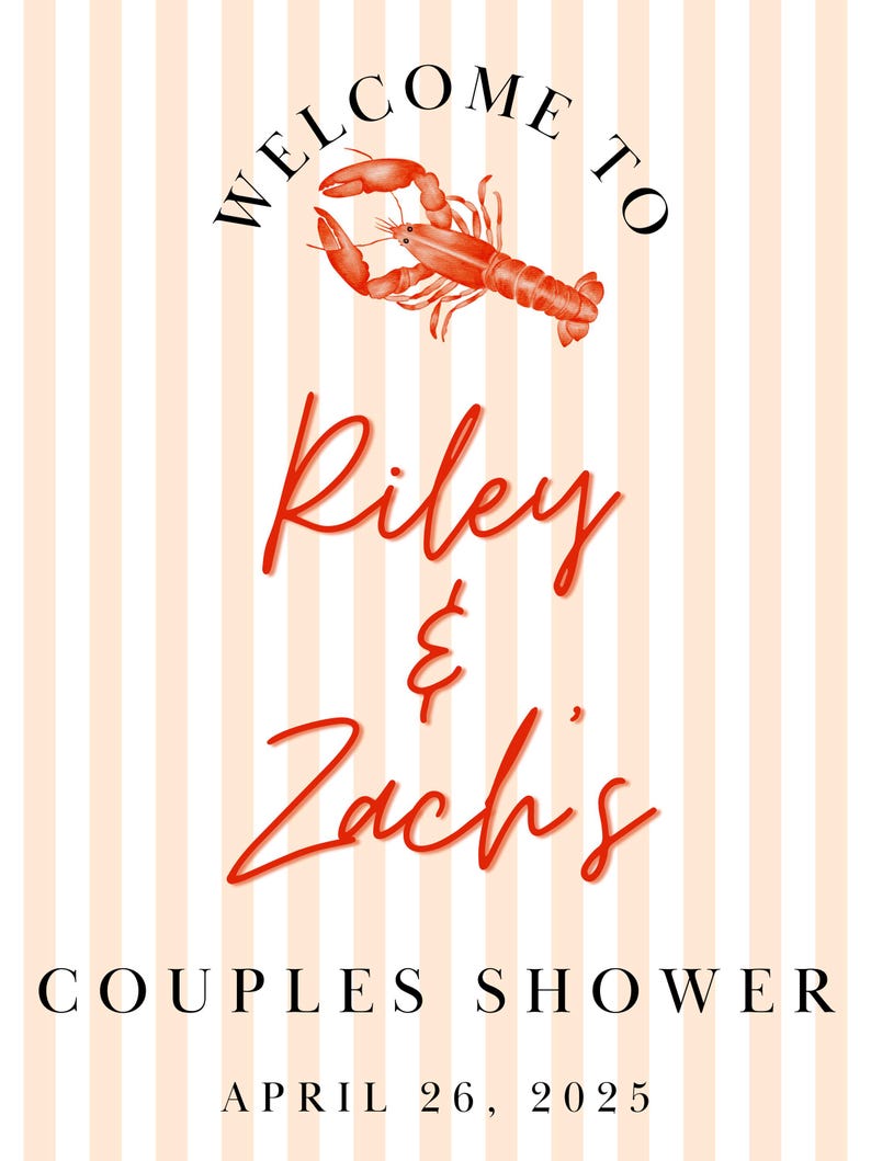 Crawfish Couples Shower Sign - Etsy
