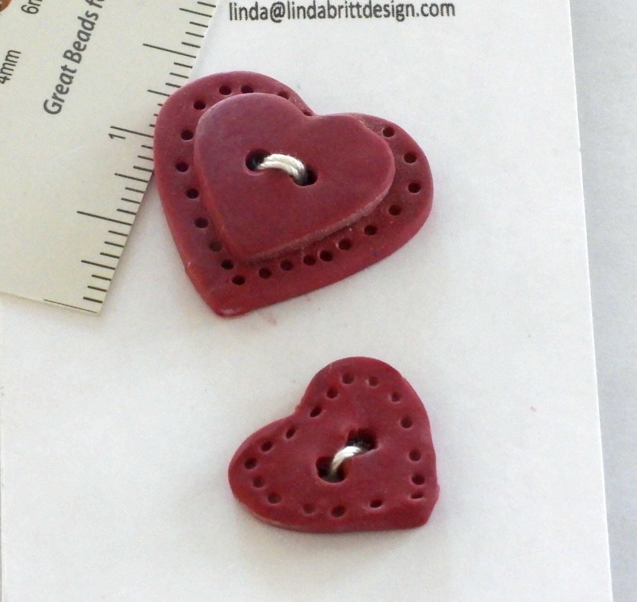 Companion Heart Buttons-red Accent Buttons - Etsy