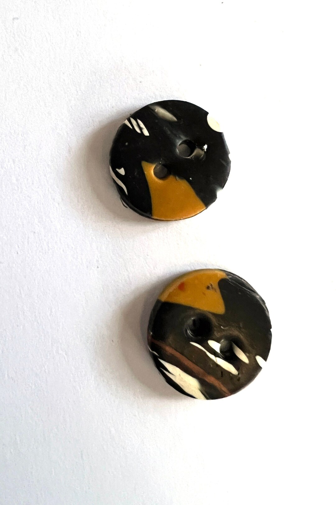 Two Small African Mud Cloth Inspired Buttons - Etsy