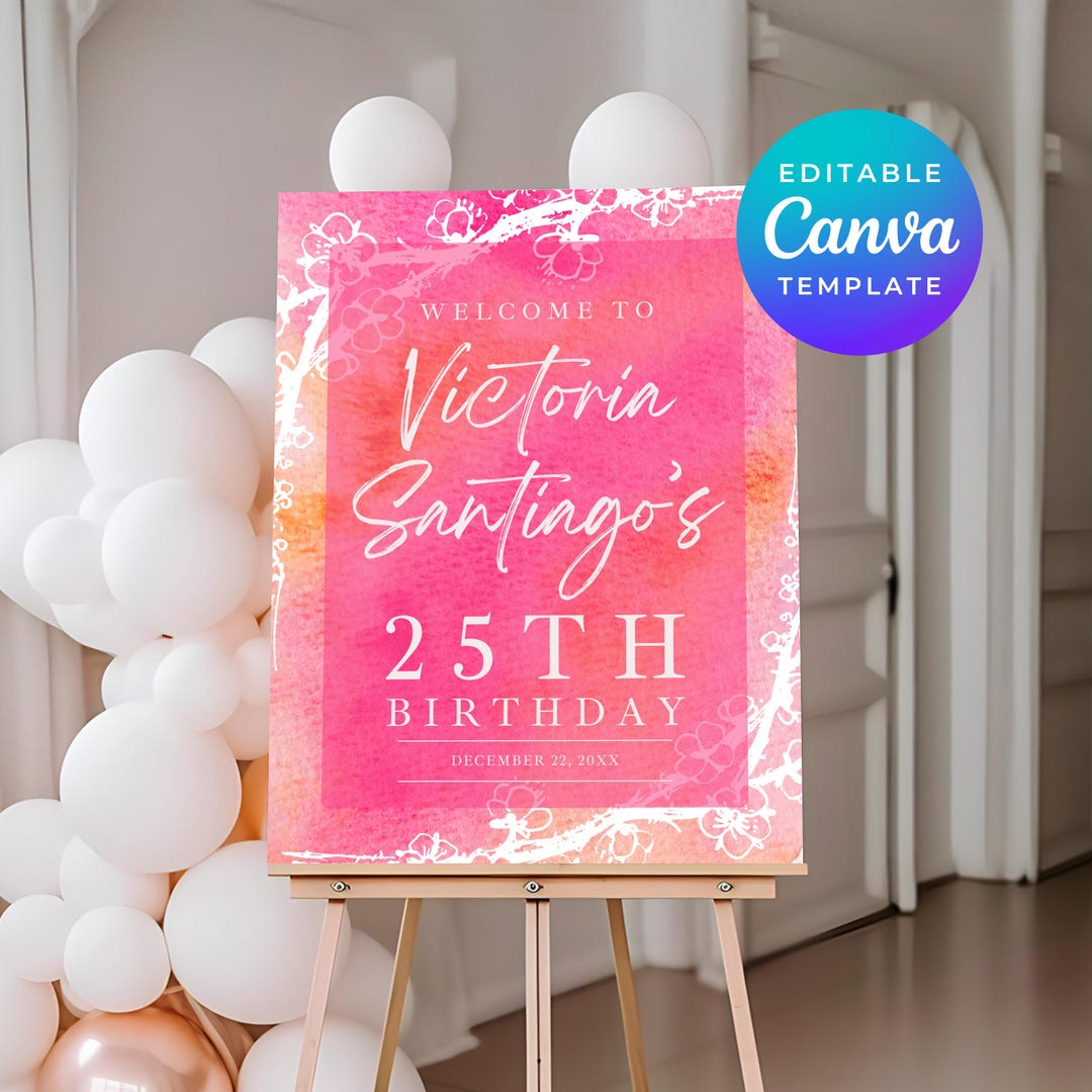 Hibachi Party Welcome Sign Hibachi Party Decor Editable Printable Canva ...