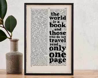 The World is a Book | Etsy