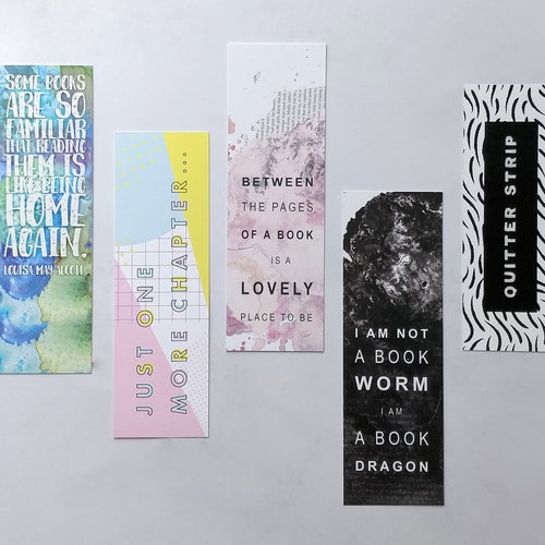 Book Lover Bookmark Set Bookmark Bundle Five Bookmarks - Etsy