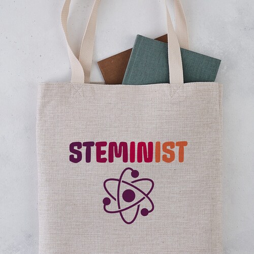 Steminist Tote Bag Feminist in STEM Female Scientist - Etsy